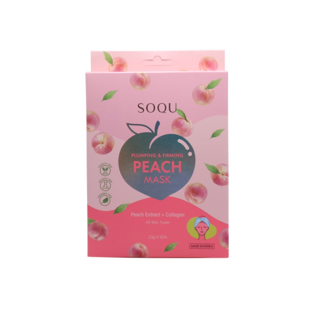 SOQU Plumping & Firming Peach Face Mask 5s – JAPAN HOME SINGAPORE