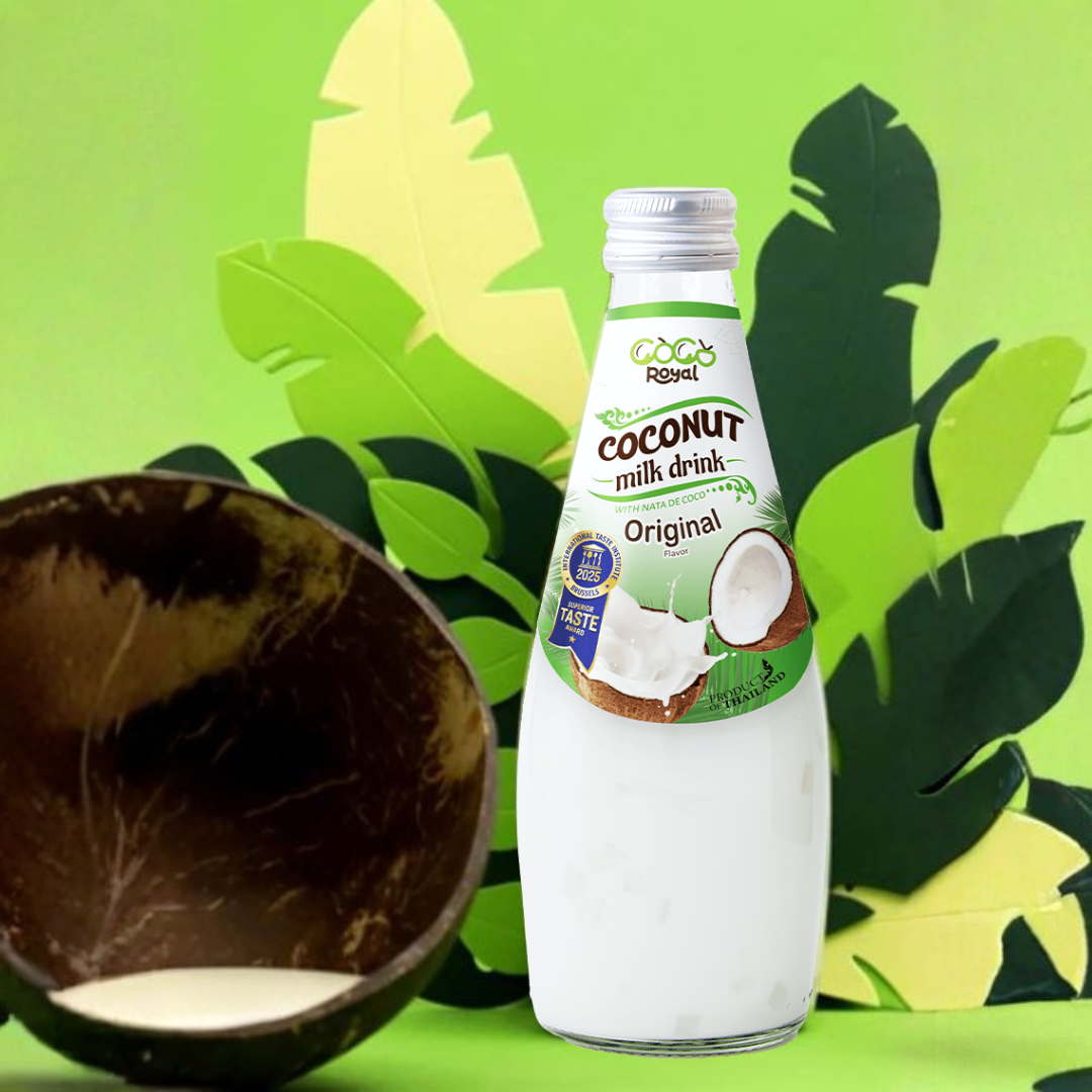 COCO ROYAL Coconut Milk with Nata De Coco 290ml | Creamy Tropical Drink ...