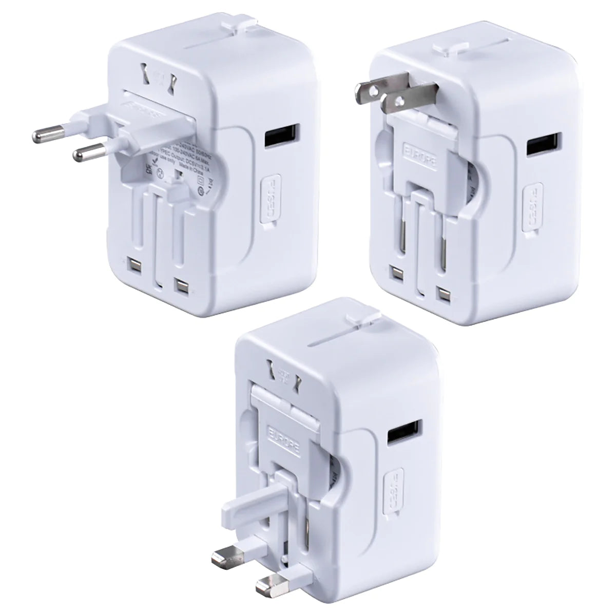 PowerPac Travel Adapter 2Type C & 1A USB- Black / White – JAPAN HOME ...
