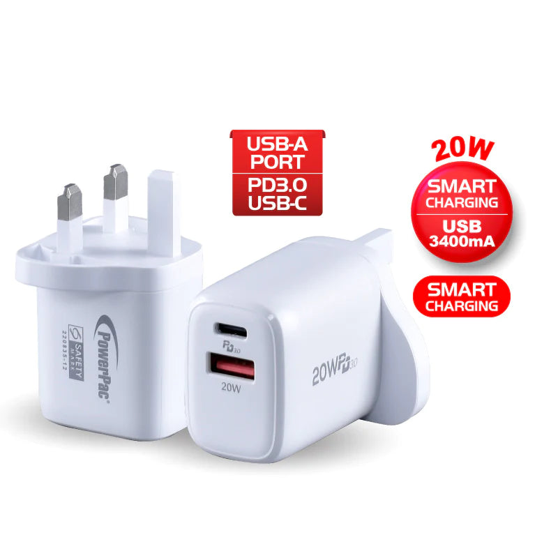 20W Charger Fast Charge USB-A | PD 3.0 USB Charger | Smart Charge | TY ...