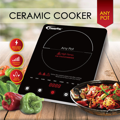 POWERPAC Ceramic Induction Cooker 2000w (Any Pot ) #PPIC880 – JAPAN ...